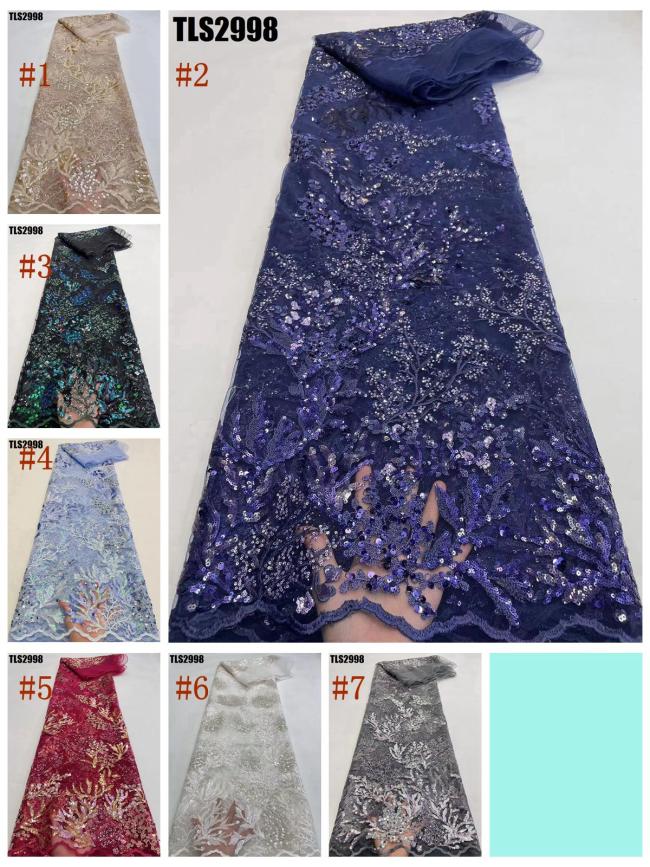 2023 new style elegant Europe and America bridal lace trim sewing sequin embroidery flower lace for wedding for party