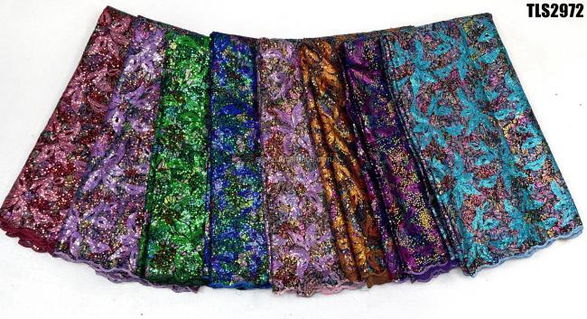 supoo 2023 women dress sequin lace fabric african lace fabric for wedding sequin lace mesh fabric for ceremonial dress