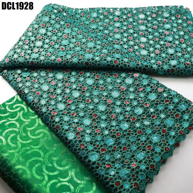 High quality watersoluble embroidery fabric newest big cord lace aso ebi fabric elegant and comfortable for women wedding dress