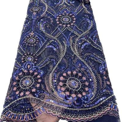 China 2023 Hot Selling Golden Supplier Zari Embroidery Fabric factory