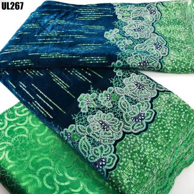 China 2023 Newest design velvet lace fabric top quality and beautiful color velvet lace for wedding for sale