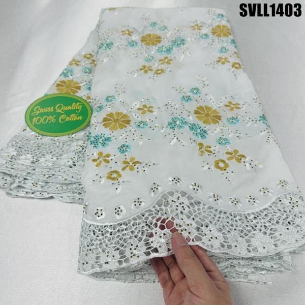 Quality Supoo New Style Cheap Wholesale embroidery silk george cotton swiss lace fabric for sale