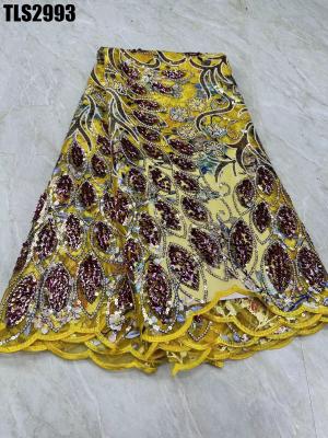 China Supoo African Lace Fabric Sequins French Beaded Lace Fabric for Wedding Evening Dress Making Lace Buy fabric from china for sale