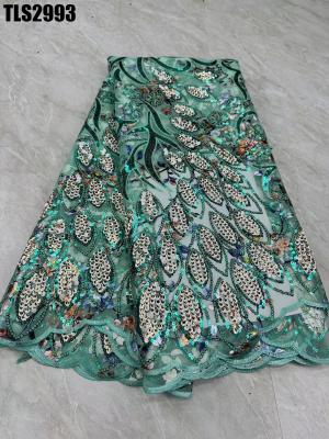China Supoo African Lace Fabric Sequins French Beaded Lace Fabric for Wedding Evening Dress Making Lace Buy fabric from china for sale