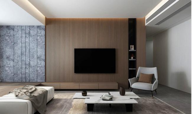 Close-up view of WPC wall panel texture