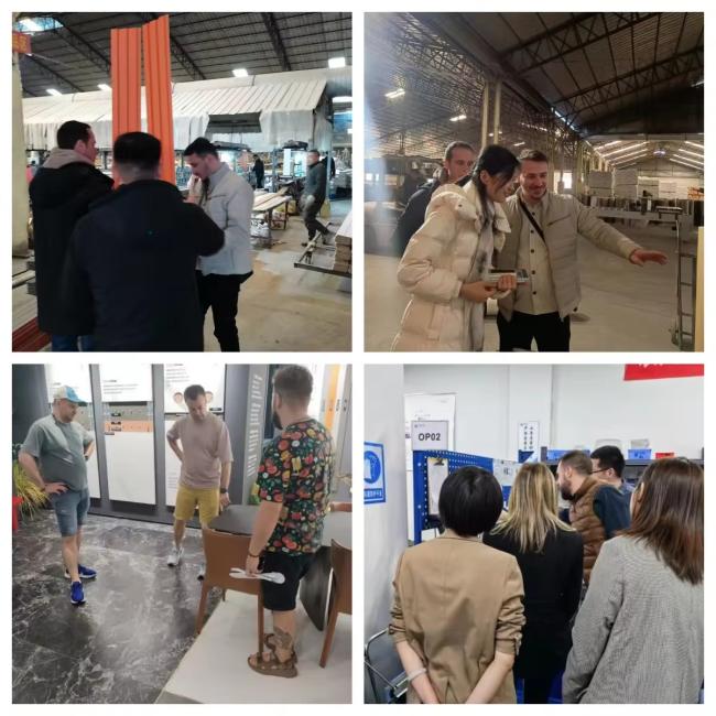 Customer visiting manufacturing facility