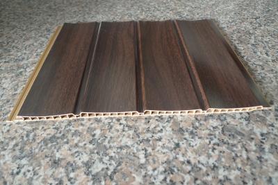 Cina La striscia di legno del grano ha laminato estinguente auto- di effetto del pannello di parete del PVC 3D in vendita