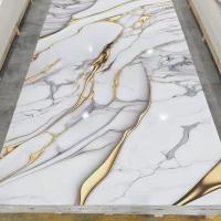 China Shower Decorative PVC Wall Panel Uv Spc Wall Cladding Panels Soundproof 96in for sale