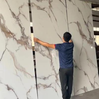 China Bright  4d Pvc False Garage Ceiling and Wall Panel Cladding Sheet for Hall Design Hotel Lobby Decoration Pvc Wall Panel for sale