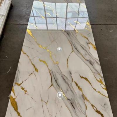 China 1.22 X 2.44m Decorative Plastic Wall Panels Marble Sheet 3mm For Decor Interior for sale