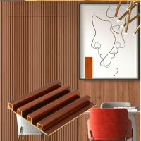 China Gray 3d Fluted Wall Panel 150mm 17mm Plastic Wood Effect Cladding for sale