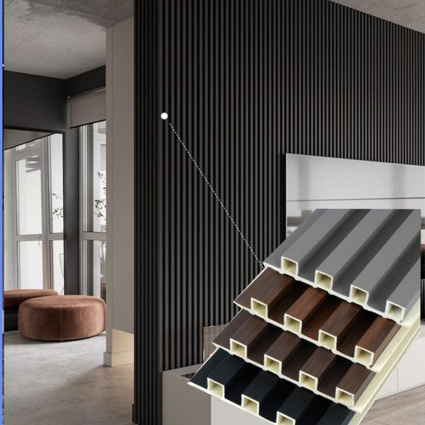 Quality 2.9M Fluted Pvc Wall Panel Groove Shower Rooms 3d Wpc Wall Panel for sale