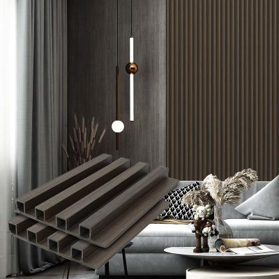 China 160 X 24mm Fluted Wall Panel 2900mm Fireproof Wpc Marble Cladding Indoor Fluted for sale