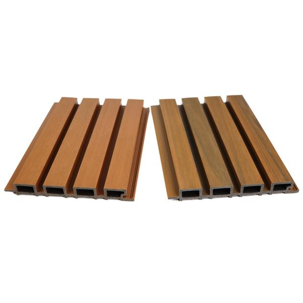 Quality 219 X 26mm Outdoor Wall Panel Hollow Exterior Villa Bathroom Warehouse Co Extrusion for sale