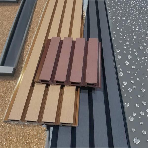 Quality Anti Static Outdoor Wall Panel 219mm Plastic Composite Wall Panels Grooved for sale