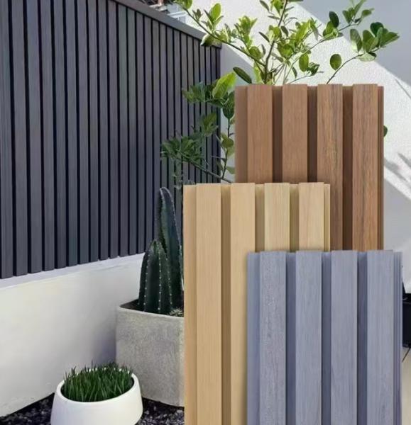 Quality Anti Static Outdoor Wall Panel 219mm Plastic Composite Wall Panels Grooved for sale