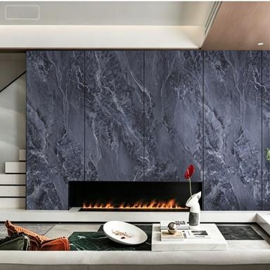 China Blue Indoor Pvc Room Wall Pvc Plastic Wall Panels 3d Decorative Tiles Cladding for sale