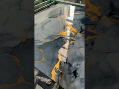 marble pvc wall panels with gold 2800mm white bathroom cladding spc