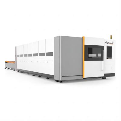 Cina Velocità 6000W 8000W 20KW 30KW Macchina di taglio laser a fibra chiusa in acciaio carbonio inossidabile in vendita