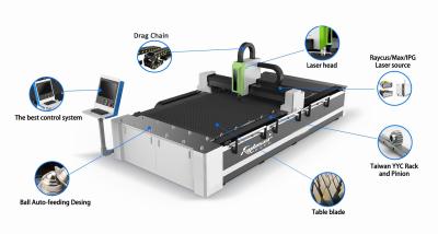 China Lasersnijmachine voor het snijden van roestvrij staal en koolstofstaalvezels Te koop