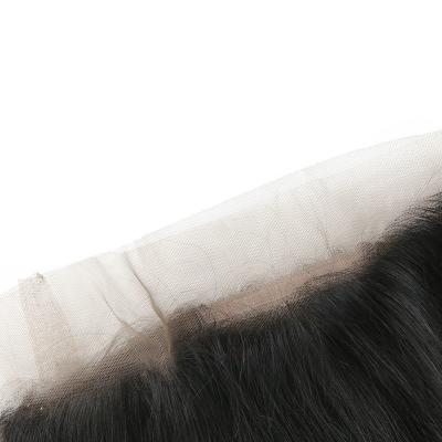 China Real 360 Lace Band Frontal Closure Virgin Hair Body Wave No Synthetic Hair for sale
