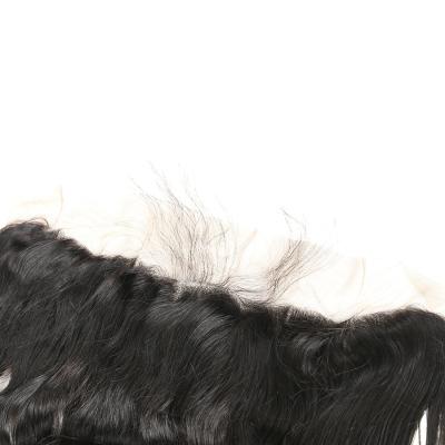 Cina Orecchio naturale di colore trama a 10 pollici della chiusura frontale dell'orecchio alla doppia nessun capelli sintetici in vendita