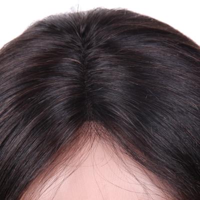 China Natural Looking Virgin Hair Lace Wigs , Silk Straight Human Hair Lace Front Wigs for sale