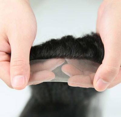 China 100 comprimentos personalizados retos perversos real liso do fechamento do laço do cabelo humano à venda