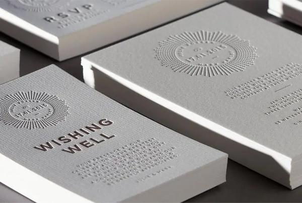 Packaging with embossed logo