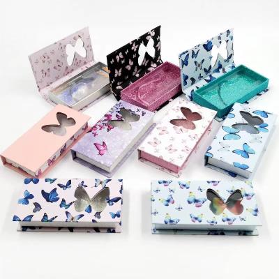 Cina imballaggio di marmo su ordinazione del ciglio di scintillio di 350g Logo Printed Paper Lash Boxes in vendita