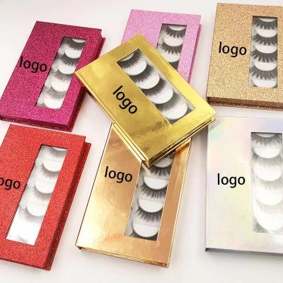 Cina imballaggio di marmo su ordinazione del ciglio di scintillio di 350g Logo Printed Paper Lash Boxes in vendita