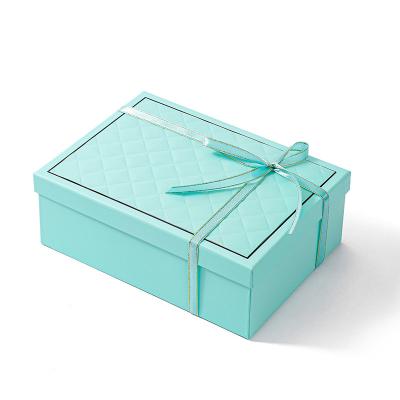 China Matte Lamination Mint Green Carton Box Pink Stackable Collapsible Gift Boxes With Lids for sale