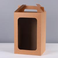 Quality White Black Brown Corrugated Display Boxes Clear Windowed Gift Box for sale
