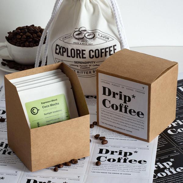 Quality 10cm Drip Coffee Packaging Box Handmade Biscuit Candy Gift Paperboard Folding for sale
