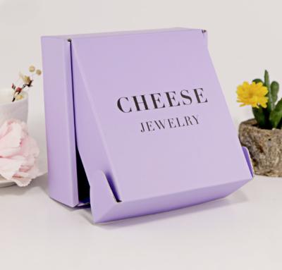 China Lavender Corrugated Jewelry Boxes Jewelry Presentation Waterproof Shipping Boxes Recyclable for sale