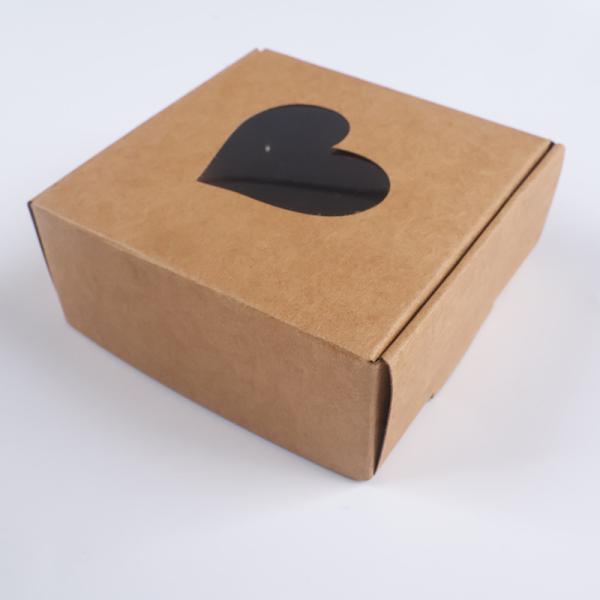 Quality Heart Cutout Corrugated Display Boxes Black White Kraft Jewelry Boxes for sale