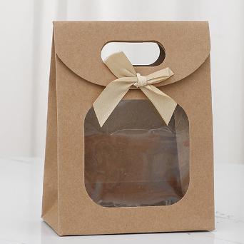Китай Прозрачный подарочный пакет бумажный пакет простый упаковочный пакет видимый портативный kraft бумажный пакет продается