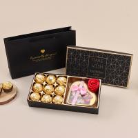 Quality Chocolate Gift Box Gold Foil Valentines Day Birthday Packaging Holiday Present for sale