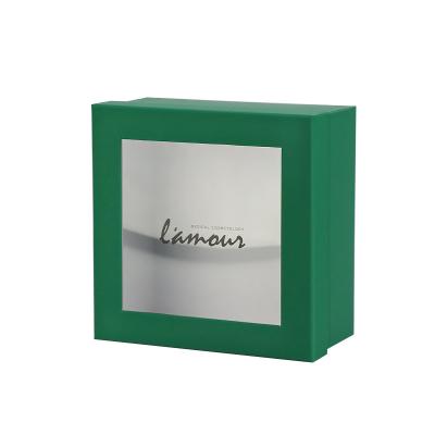China Square-shaped Gift Box With Lid Windowed Color Box Custom Cosmetic Packaging Box Holiday Gift Box for sale