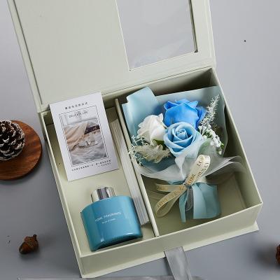 China Customized Windowed Partitioned Gift Boxes For Holiday Gifts Candles Perfumes And Other Favors Packaging Boxes for sale