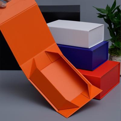 China Custom Foldable Rigid Gift Boxes Collapsible Shirt  Apparel Packaging With Foil Stamping UV & CMYK Printing for sale