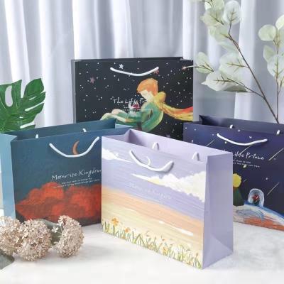 Cina Piccolo principe Print Recycled Paper vende le borse 33x25x12cm in vendita