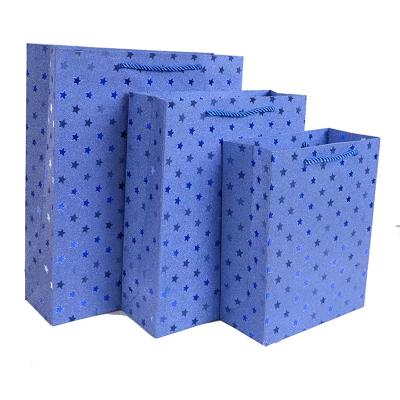 Cina 30gsm-160gsm Rose Pink Blue Glitter Gift insacca per il supermercato in vendita