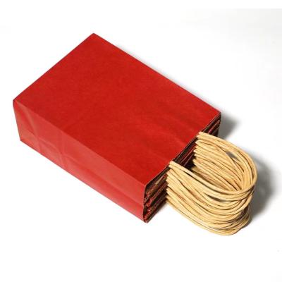 Cina Di rinforzo tratti i sacchi di carta di 32x11x25cm Brown Kraft 100% riciclabile in vendita