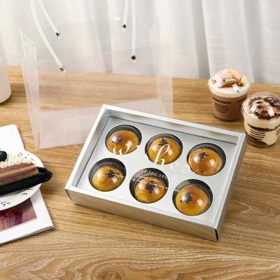 China CMYK PMS Recycled Paper Gift Box 6 Compartment Cupcake Container for sale