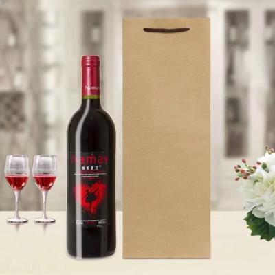 Cina Imballaggio drawstringfabric non tossico della borsa della bottiglia di vino del sacco di carta del vino rosso dei sacchi di carta CMYK della bottiglia di vino dello SGS di iso in vendita