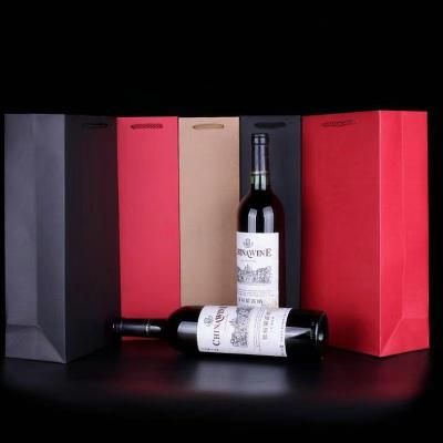 Cina Imballaggio drawstringfabric non tossico della borsa della bottiglia di vino del sacco di carta del vino rosso dei sacchi di carta CMYK della bottiglia di vino dello SGS di iso in vendita