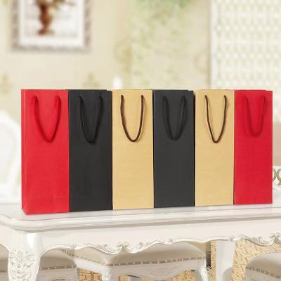 Cina Imballaggio drawstringfabric non tossico della borsa della bottiglia di vino del sacco di carta del vino rosso dei sacchi di carta CMYK della bottiglia di vino dello SGS di iso in vendita