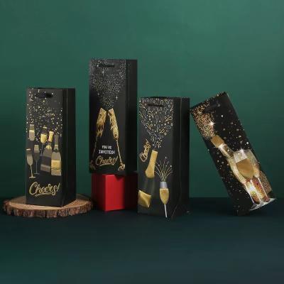 Cina Scatole di cartone ondulate su ordinazione di timbratura di oro dei sacchi di carta della bottiglia di vino della stampa in vendita