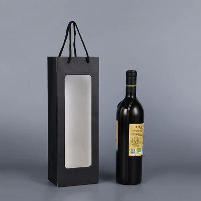 Cina 100gsm a 130gsm ha personalizzato le borse di carta del vino con la chiara finestra in vendita